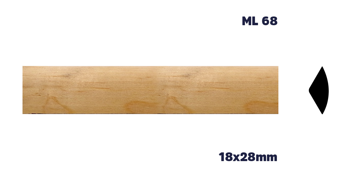 MOLDURA DE MADERA ML-068 TIPO CUARTO BOCEL – Molduras San Luis